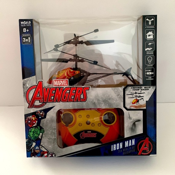 Marvel | Toys | Marvel Avengers Iron Man Mini Remote Control Helicopter ...